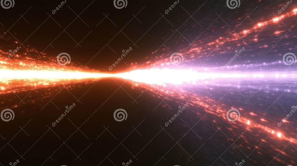 A Visual Representation of Energy Beams Converging, Suggesting Motion ...