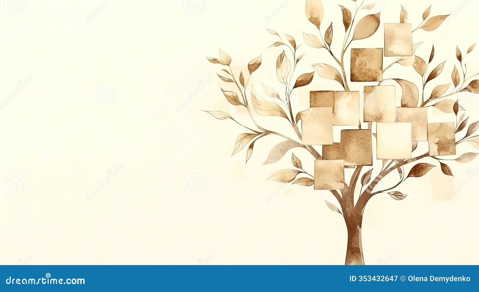 Visual Representation of a Family Tree Featuring Blank Squares for ...