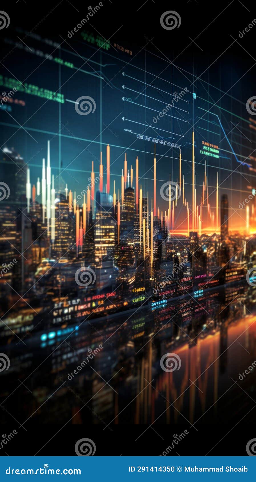 Visual Representation of Financial Data Showcased on Screen Graph ...
