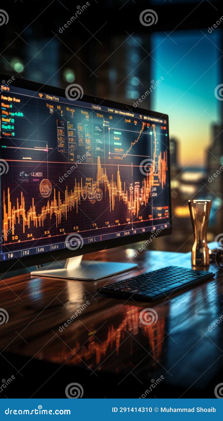 Visual Representation of Financial Data Showcased on Screen Graph ...