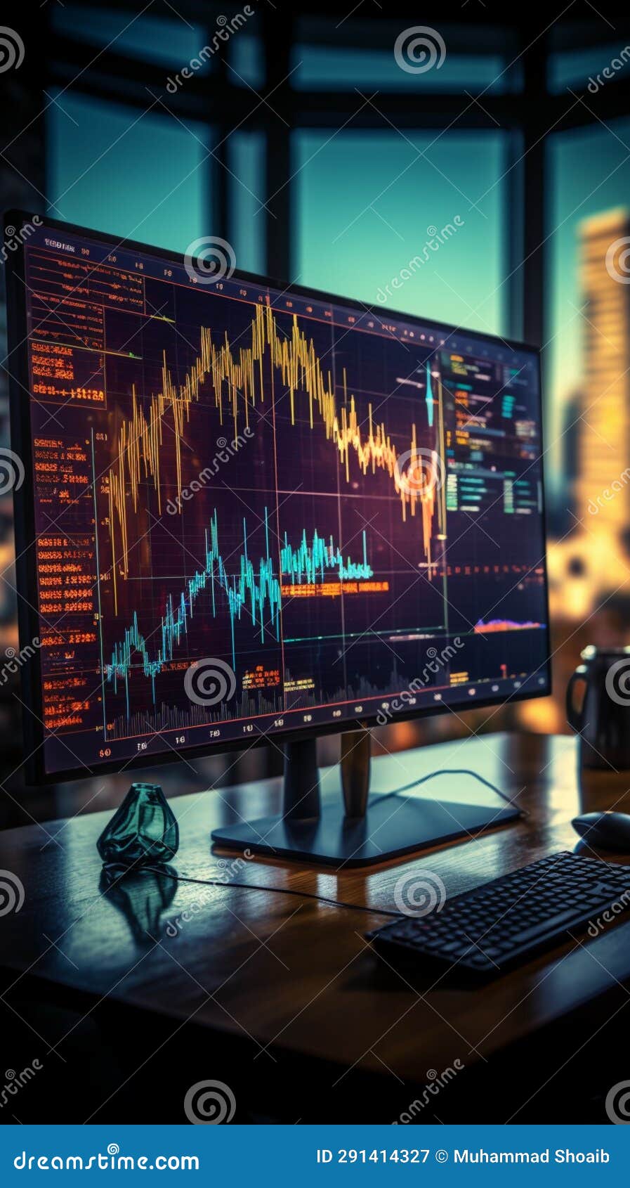 Visual Representation of Financial Data Showcased on Screen Graph ... Visual Representation of Financial Data Showcased on Screen Graph ...