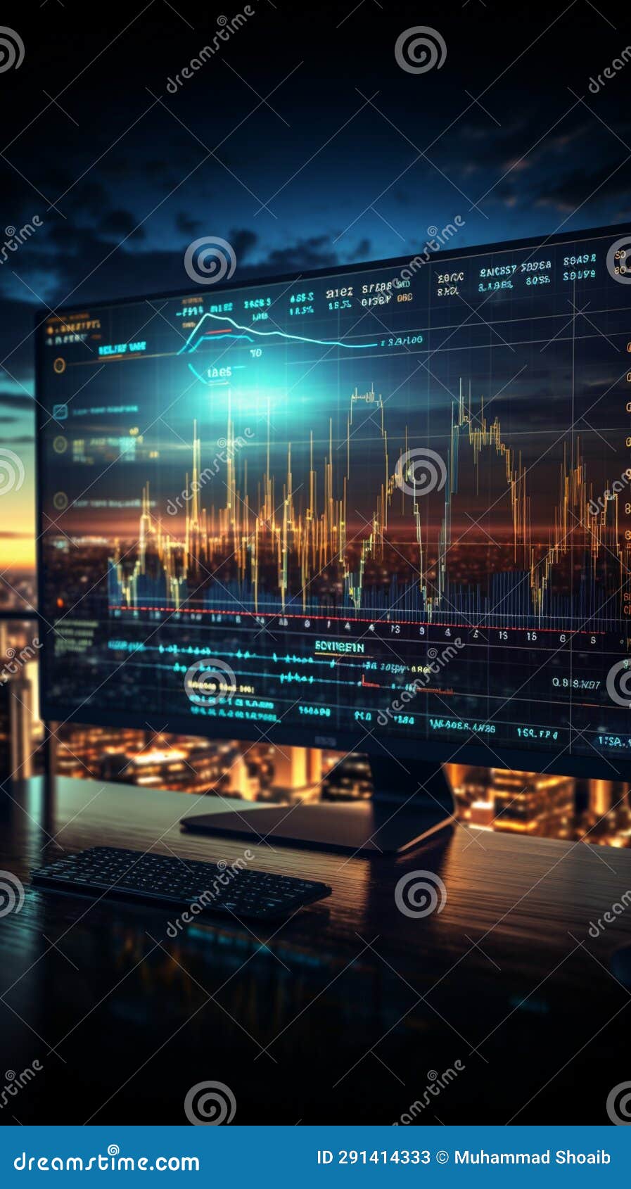 Visual Representation of Financial Data Showcased on Screen Graph ... Visual Representation of Financial Data Showcased on Screen Graph ...