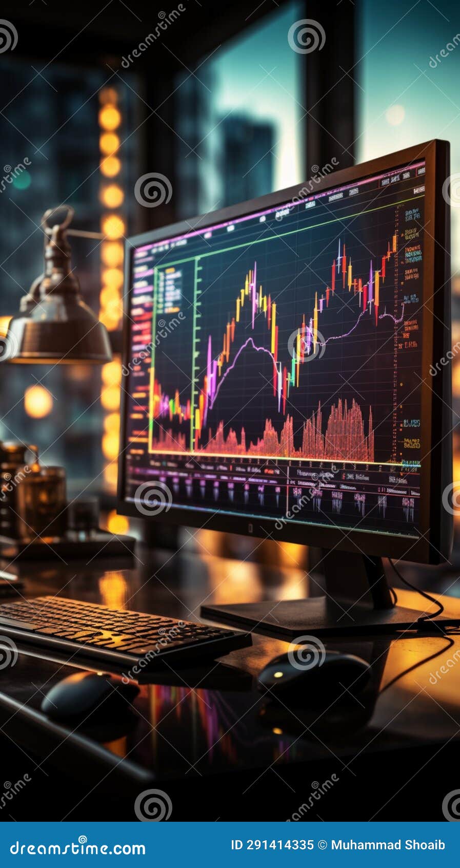 Visual Representation of Financial Data Showcased on Screen Graph ...