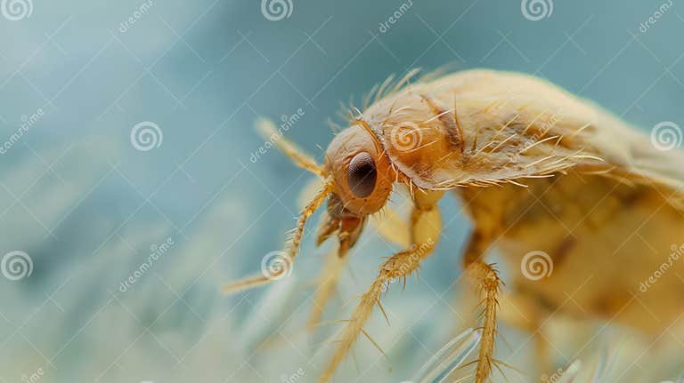 Visual Representation of a Flea with a Blurred Background Stock ...