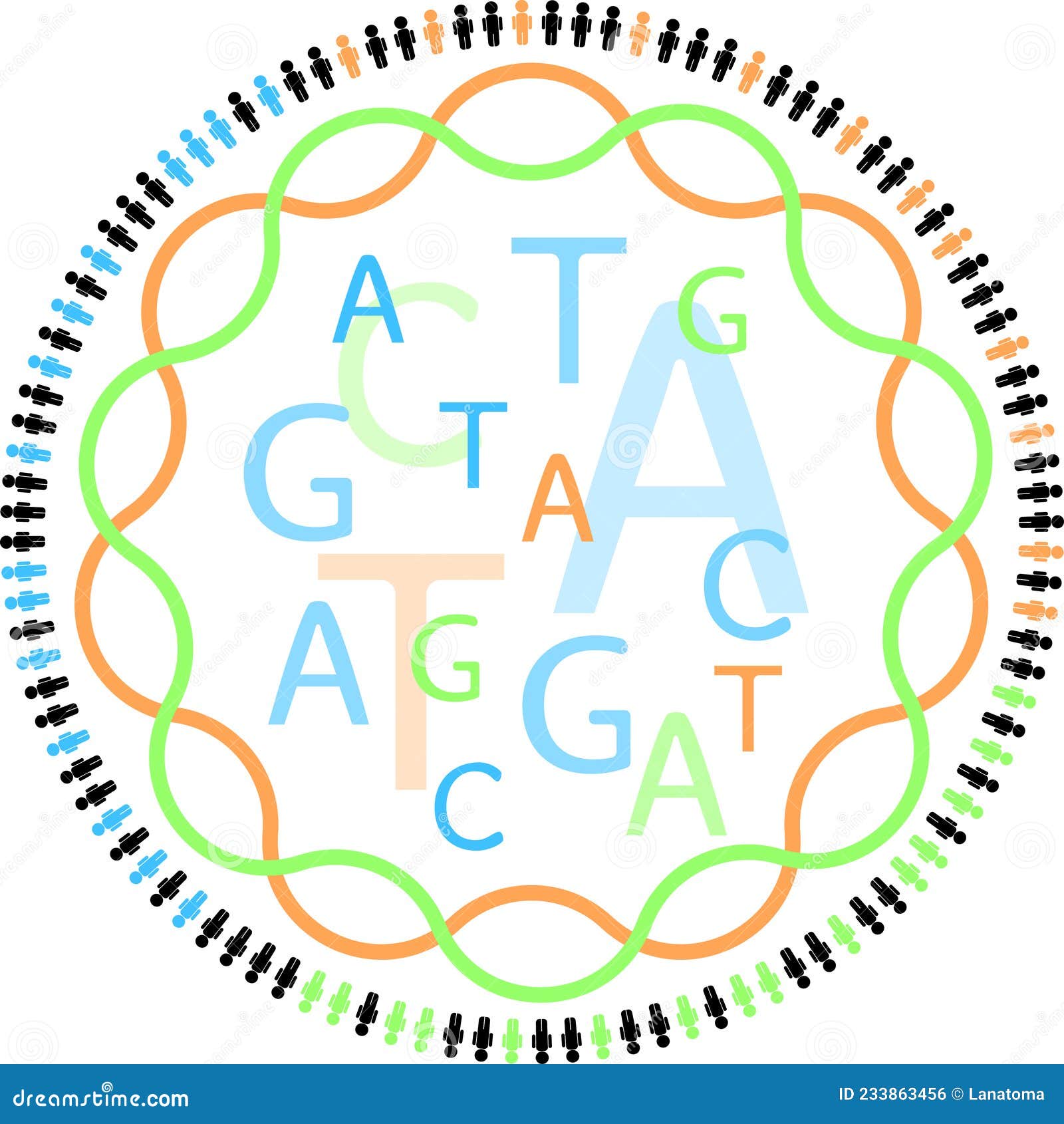Visual Representation of Genetic Studies in Human Populations Stock ...