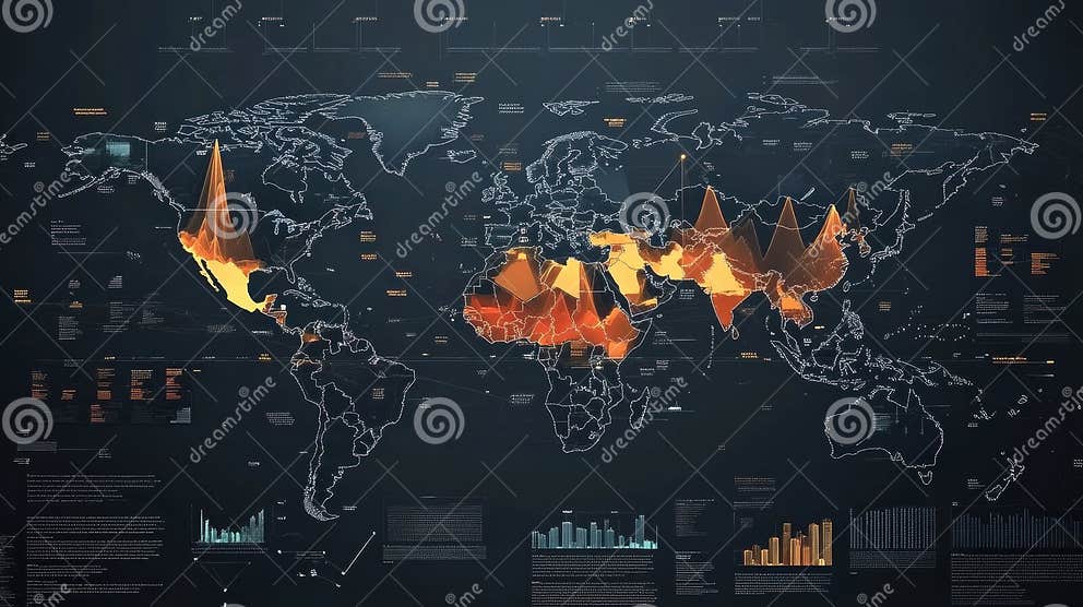 Visual Representation of Global Data Trends and Analytics Showing ...