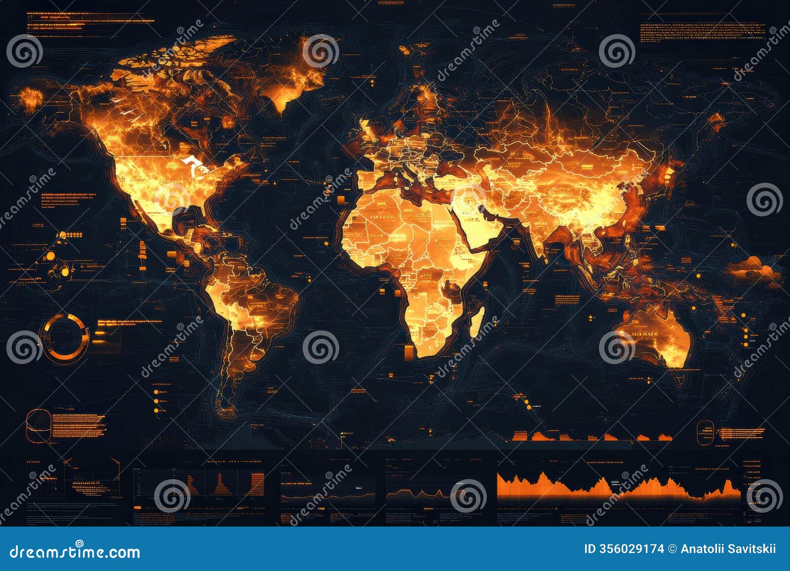 Global Heatmap Depicting Temperature Changes and Climate Data Across ...