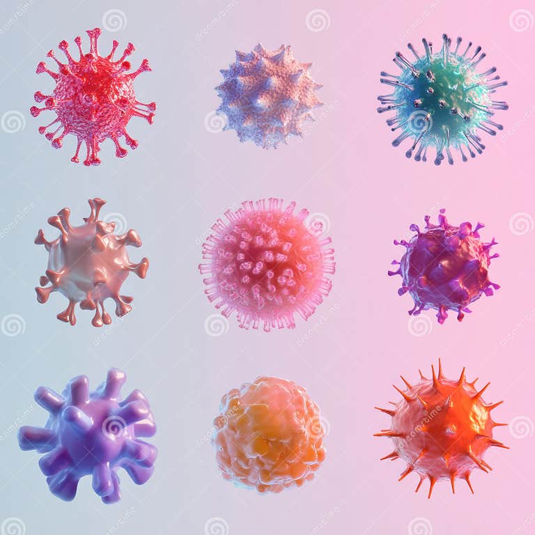 Progression of Virus Forms from Basic To Complex Showcasing Diverse ...