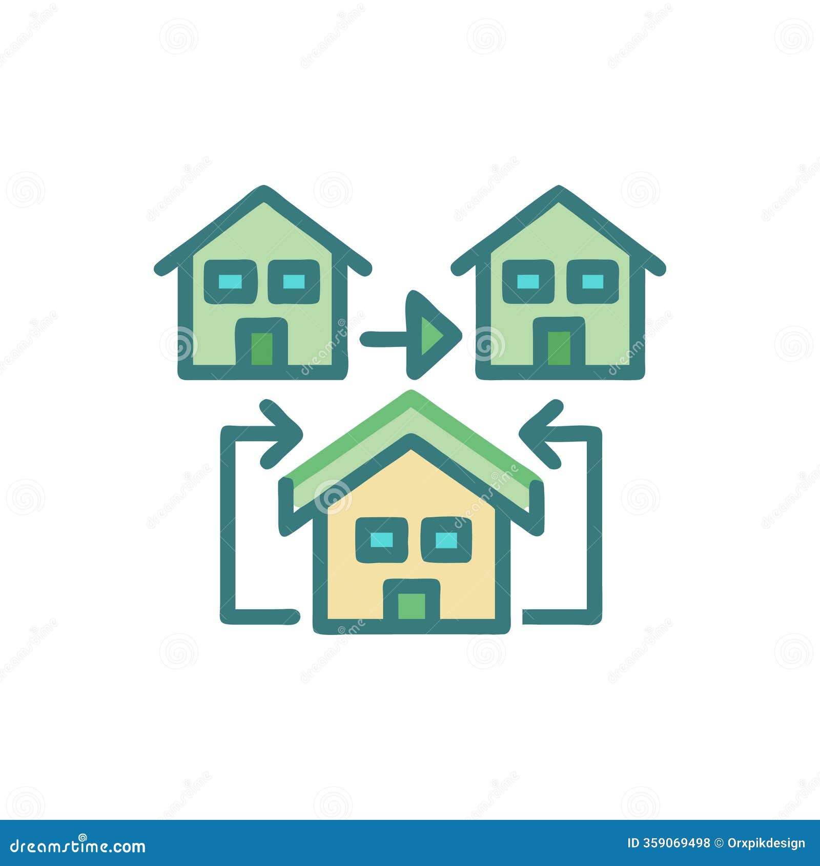 Housing Development Icon for Community Planning Stock Illustration ...