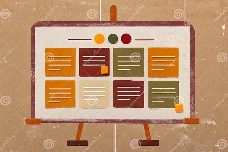 A Visual Representation of Ideas on a Canvas Displayed on an Easel ...