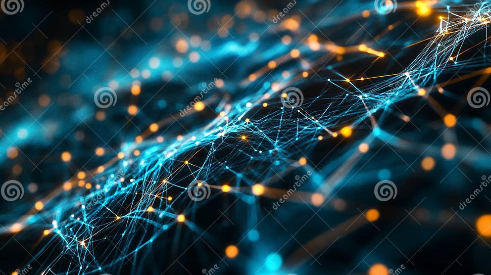 Visual Representation of Interconnected Data Points and Networks in ...