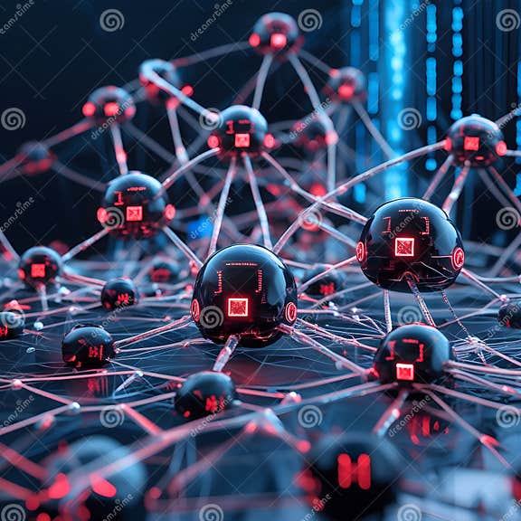 A Visual Representation of Interconnected Devices Forming a Complex ...