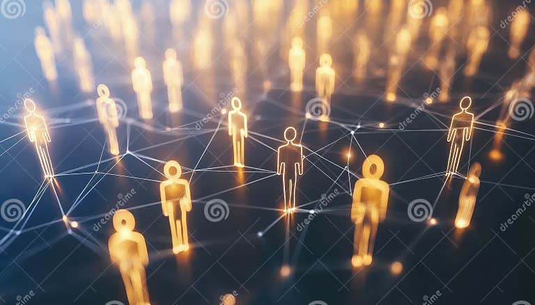 Visual Representation of Interconnected People in a Digital Network at ...