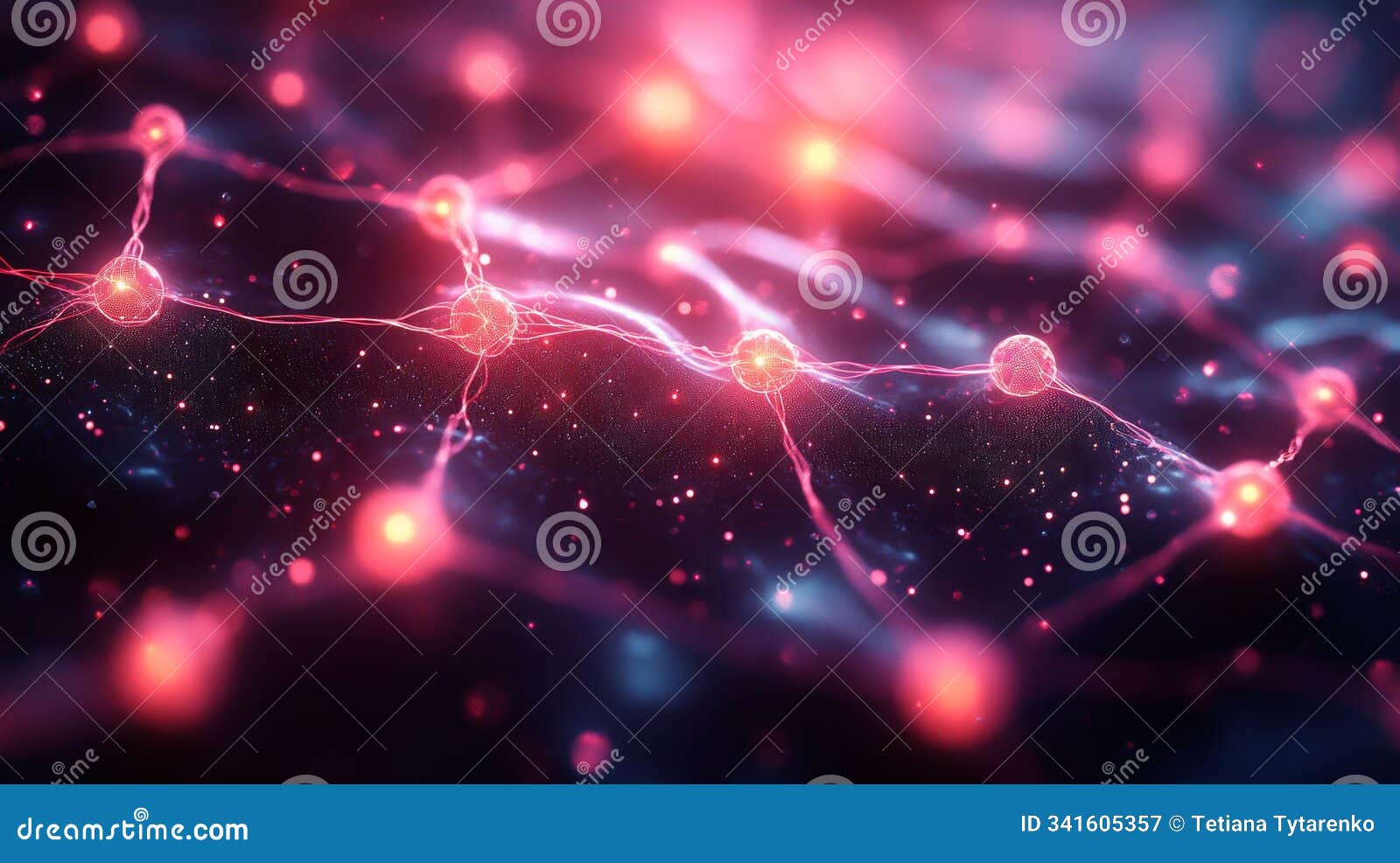 Visual Representation of an Internet Connection Illustrated As Glowing ...