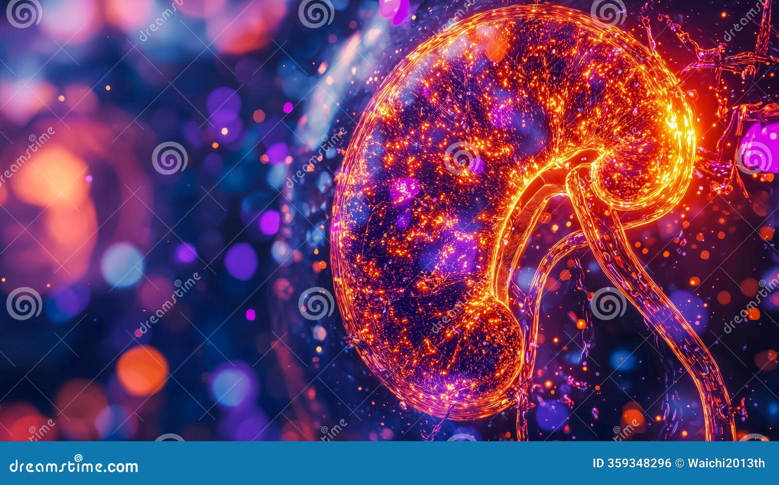 Visual Representation of Kidney Anatomy Showcasing Detailed Structures ...