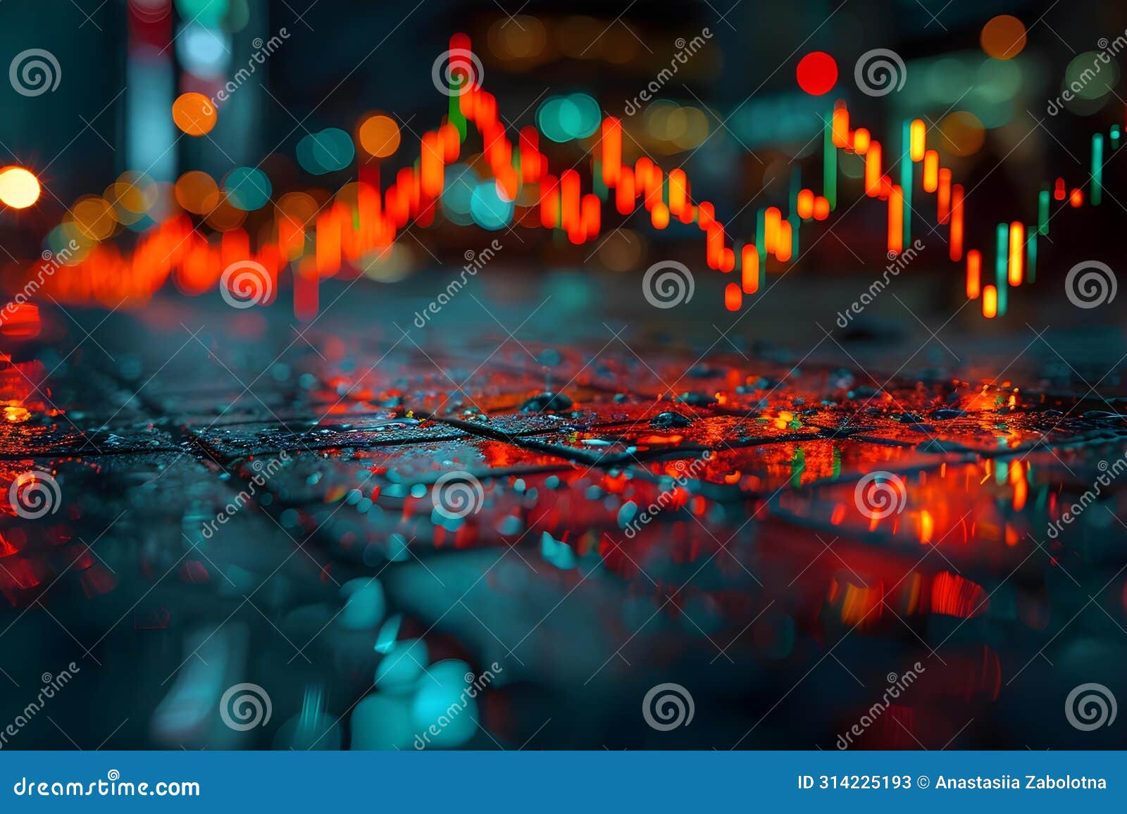 Visual Representation of Market Trends Using Rising and Falling Graphs ...