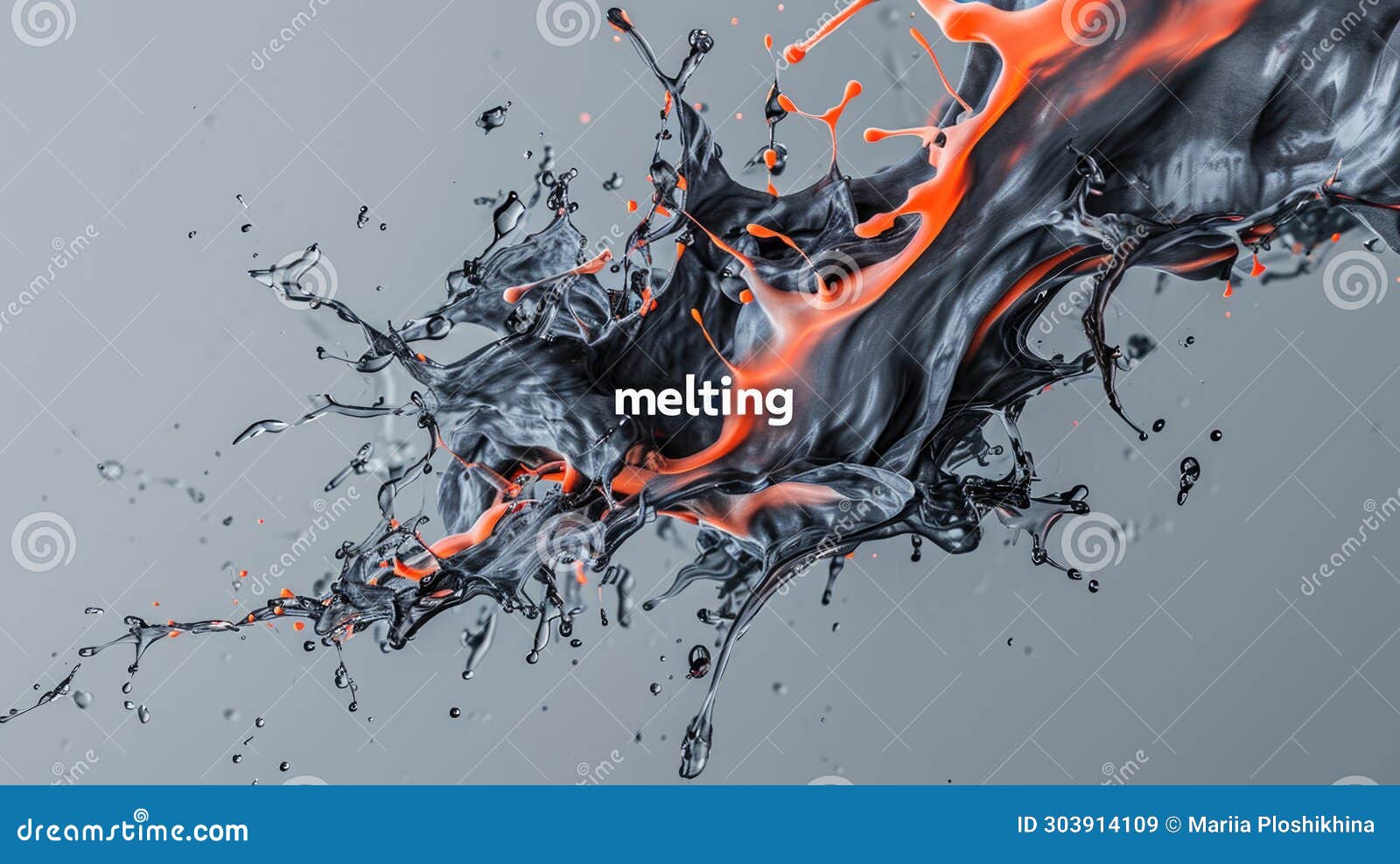 Visual Representation of a Melting Text Effect in a Contemporary Style ...