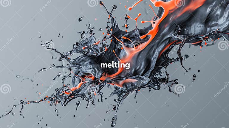 Visual Representation of a Melting Text Effect in a Contemporary Style ...