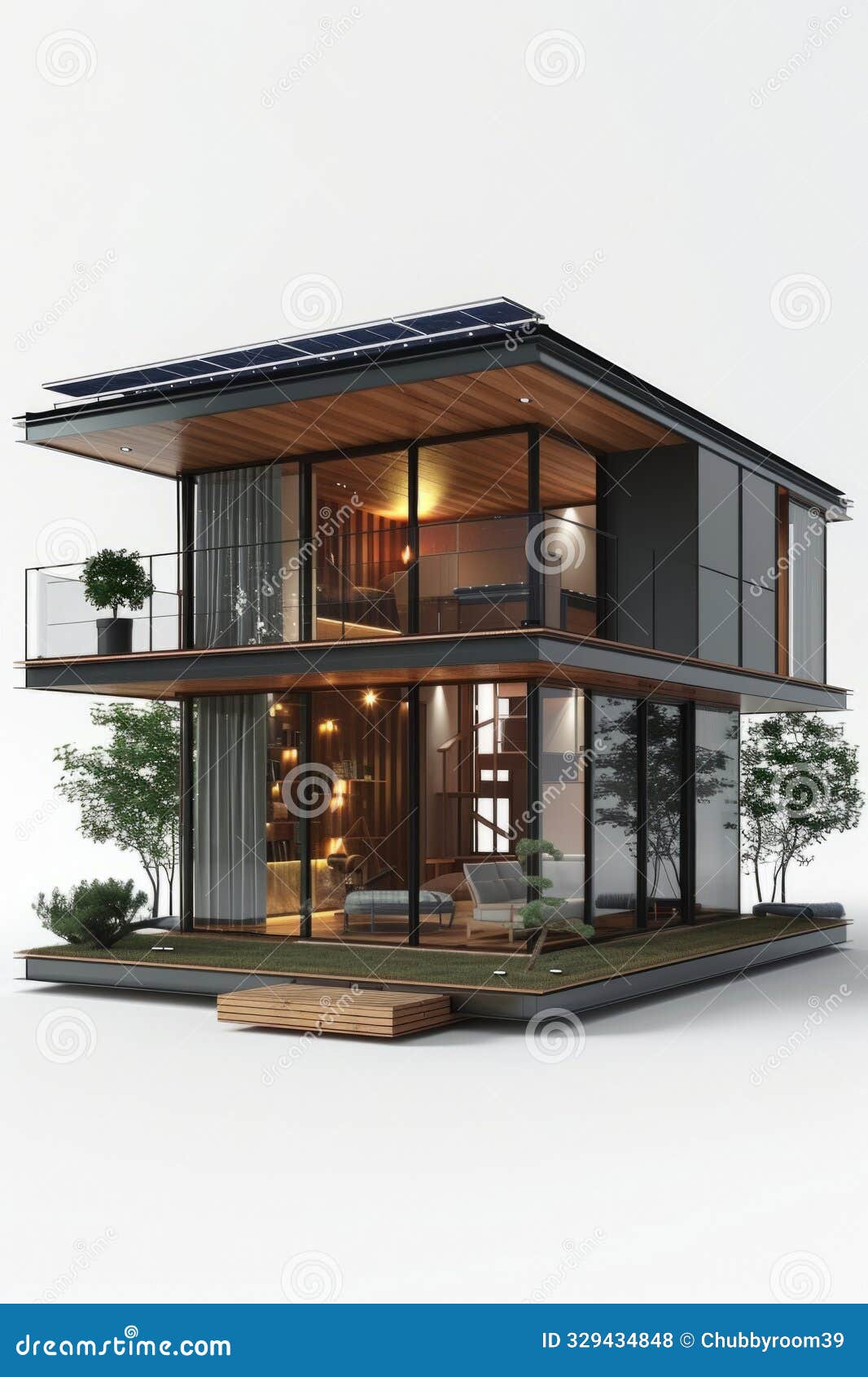 Visual Representation of a Modern Sustainable House Design ...