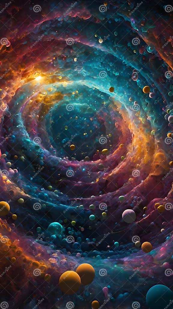 A Visual Representation of the Multiverse Theory, Stock Illustration ...