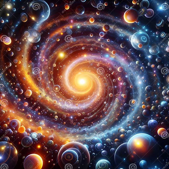 A Visual Representation of the Multiverse Theory, Stock Illustration ...