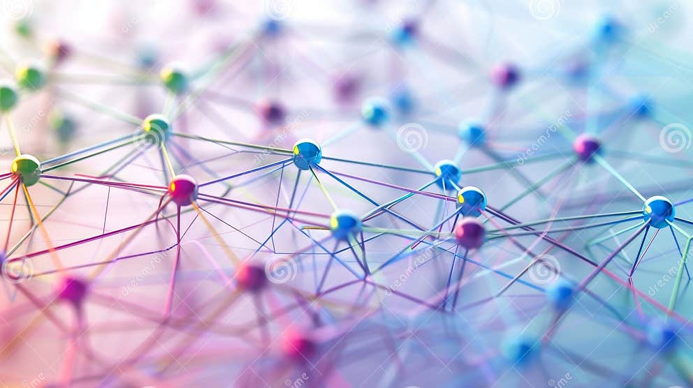 A Visual Representation of a Network of Connections, Illustrating ...