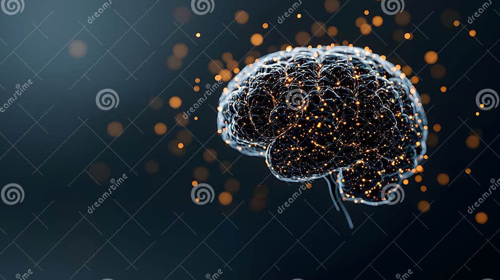 Visual Representation of a Neural Network in an Artistic Depiction of a ...