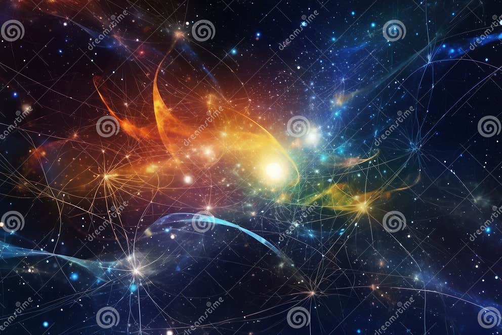 A Visual Representation Of Neural Networks With Interconnected Nodes Stock Illustration