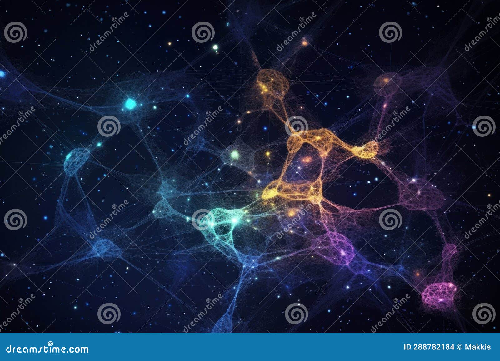 A Visual Representation Of Neural Networks With Interconnected Nodes Stock Illustration