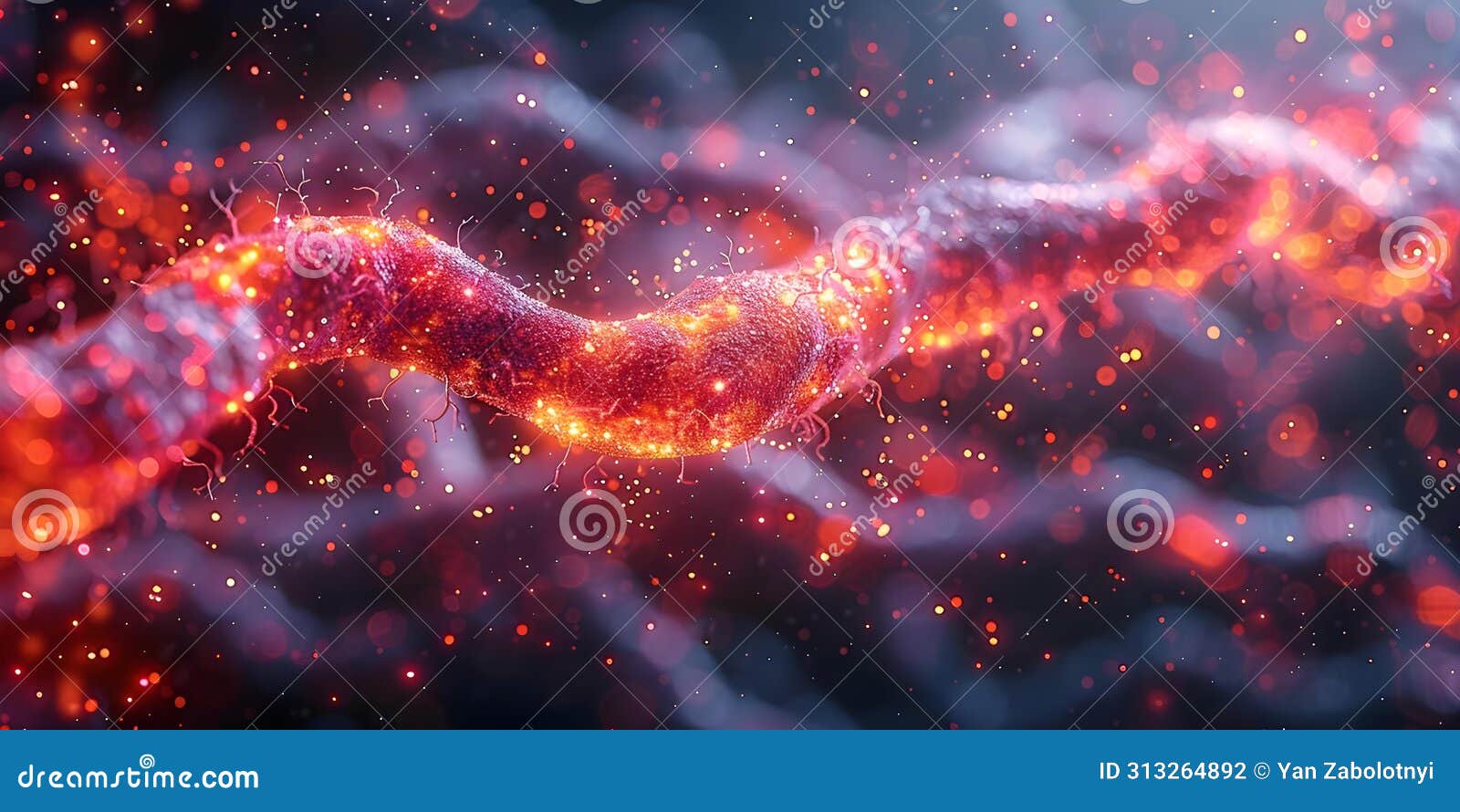 Visual Representation Of A Neuron Synapse Using D Rendering To ...