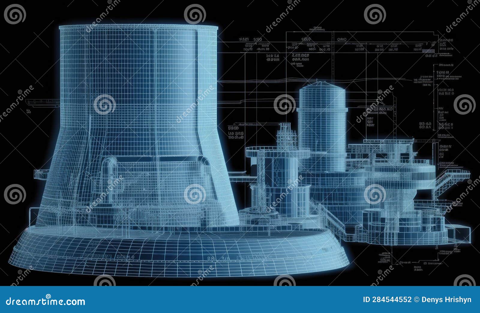 Visual Representation of Nuclear Power Plant S Intricate Details in a ...
