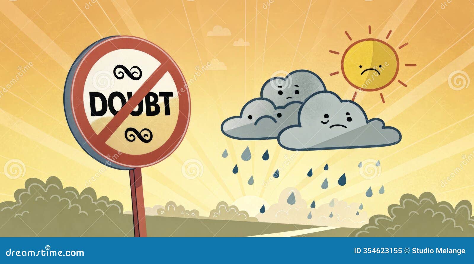 Visual Representation of Overcoming Doubt with a Bright Future ...