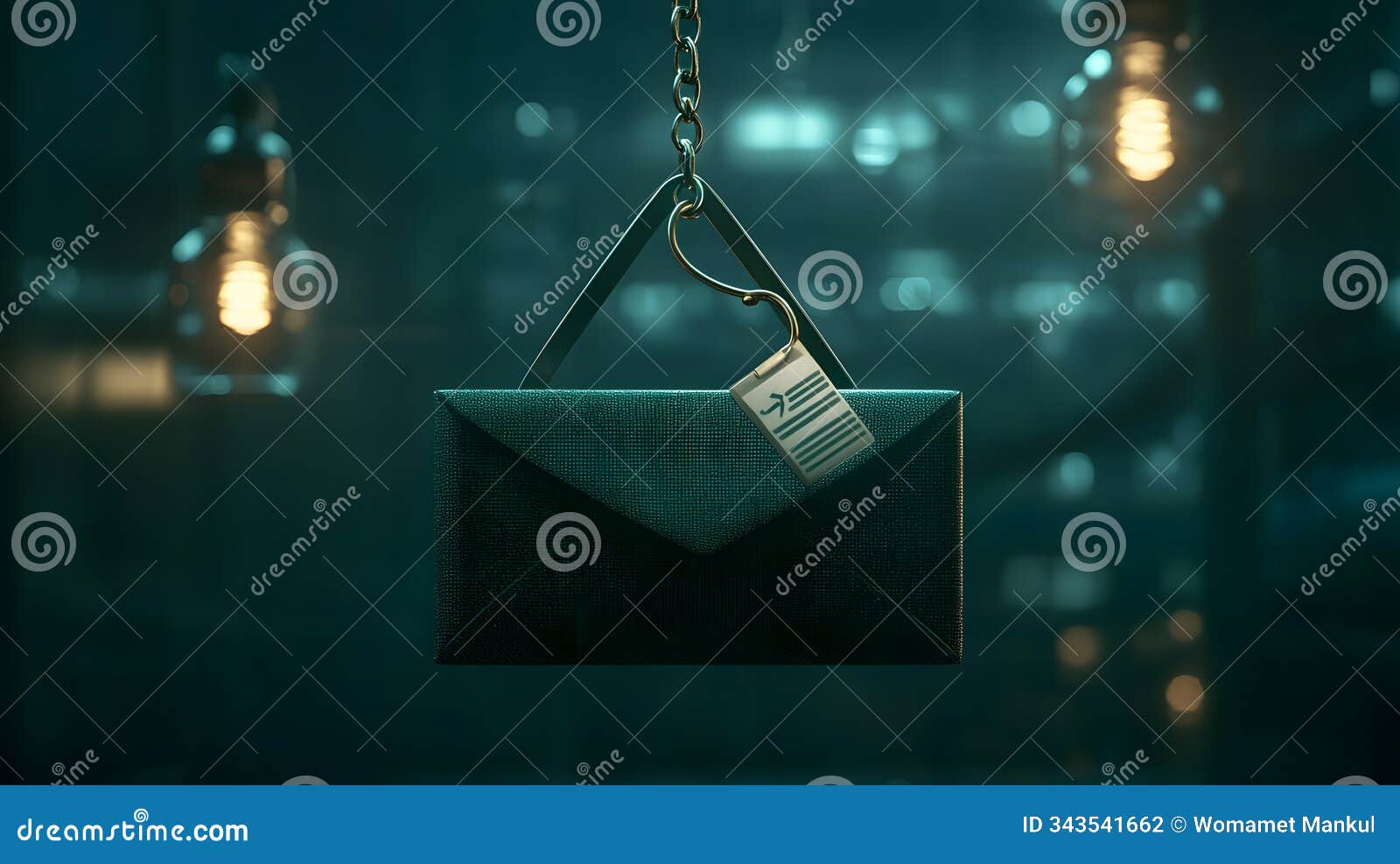 Phishing Attempt Visualized With A Hook And Envelope Royalty-Free Stock ...