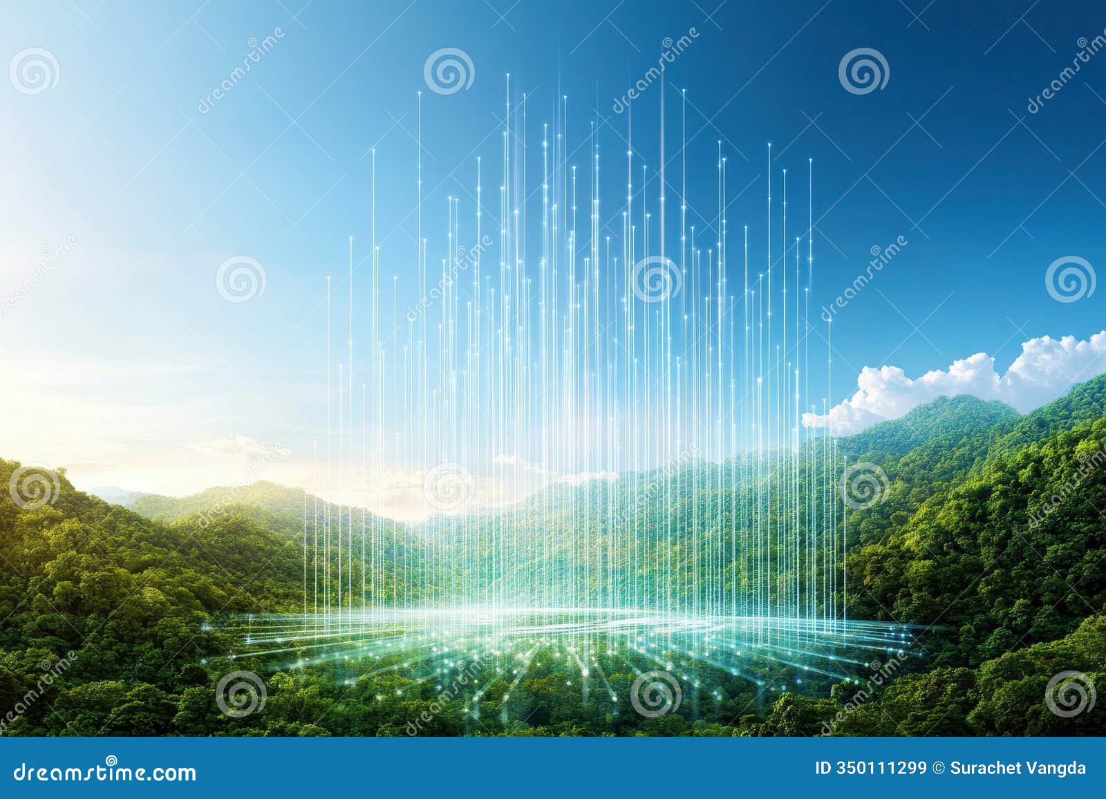 Visual Representation Of Plant Transpiration Cycle Stock Image ...