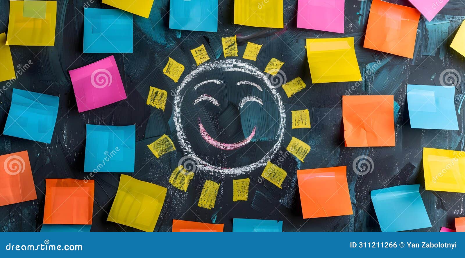 Visual Representation of a Positive Mindset Using Handdrawn Sticky ...