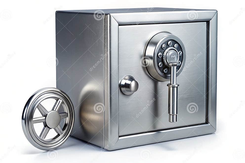 Security Concept: Safe Bank with a Key for Data Protection Stock ...