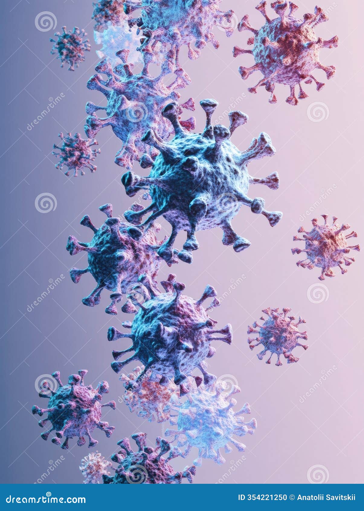 Progression of Virus Forms Illustrated from Basic To Complex in Vibrant ...