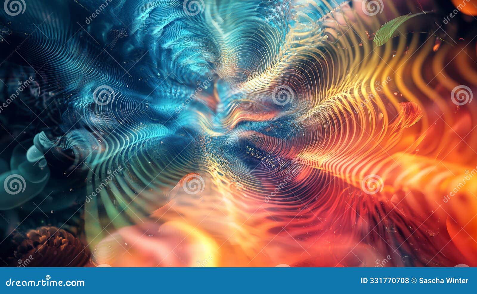 The Principle of Interference in Waves. Generative AI Stock ...