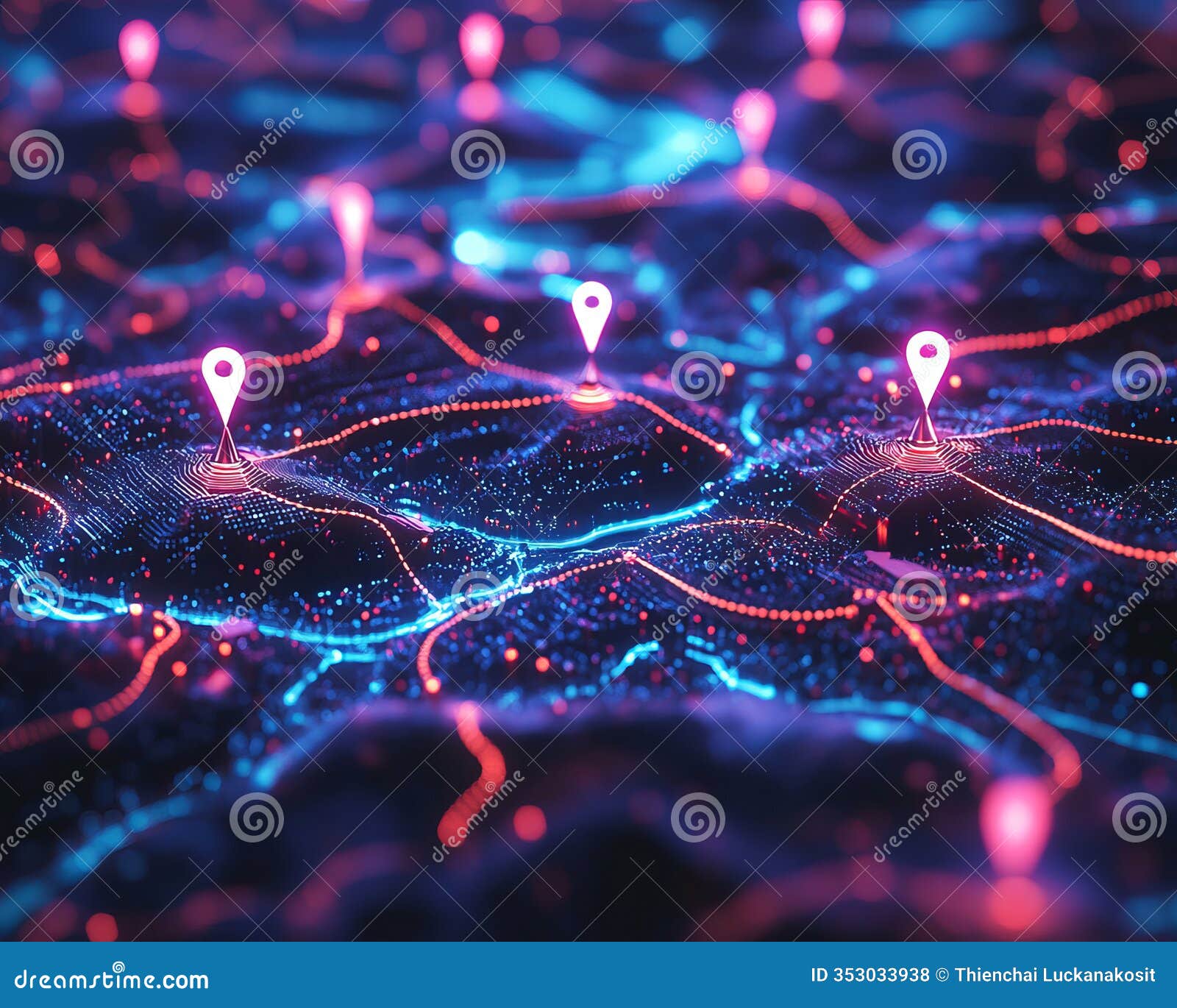 Visual Representation of Smart City with Glowing Network Connections ...