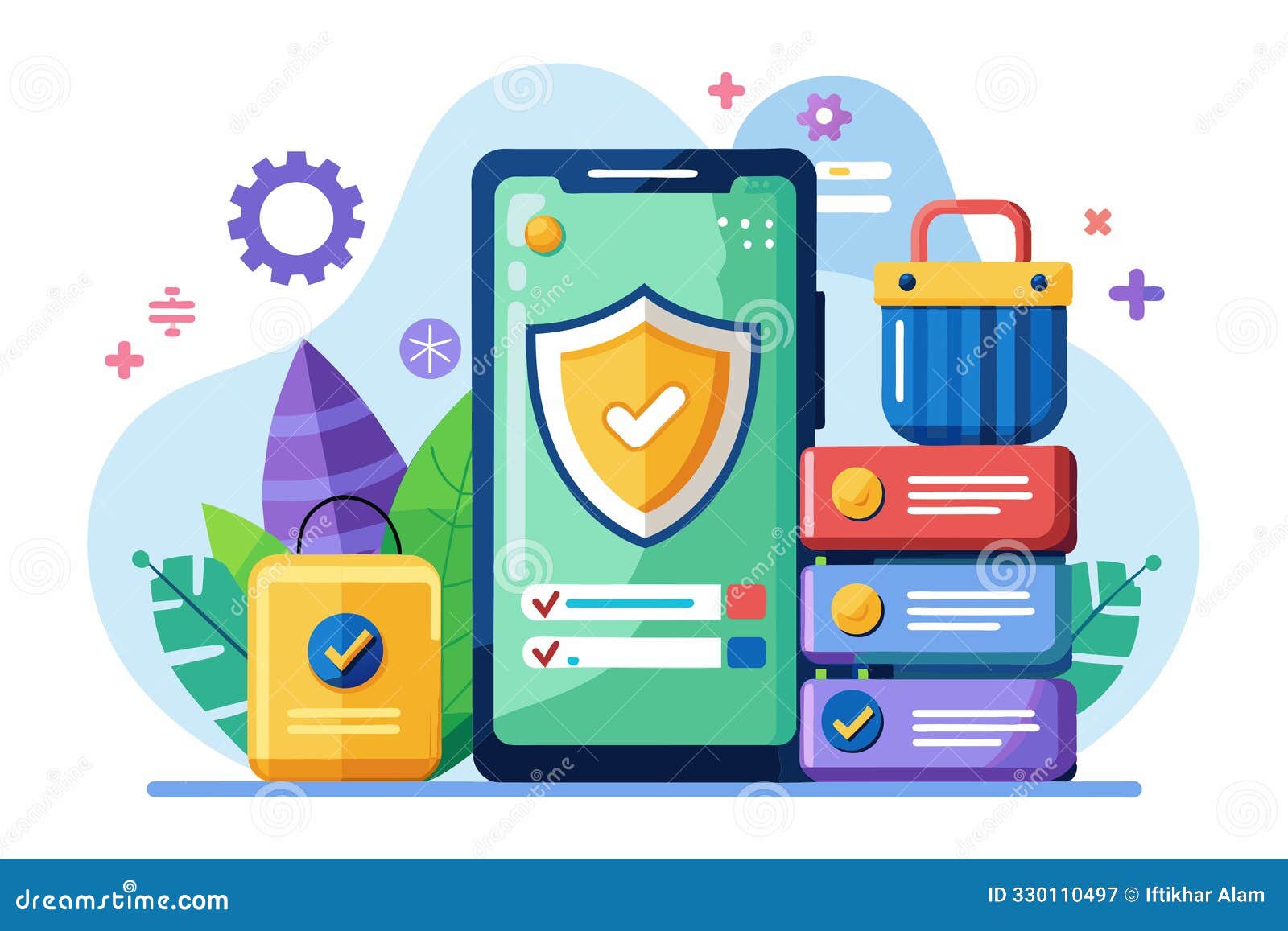 A Visual Representation of Smartphone Security Controls Showcasing Data ...
