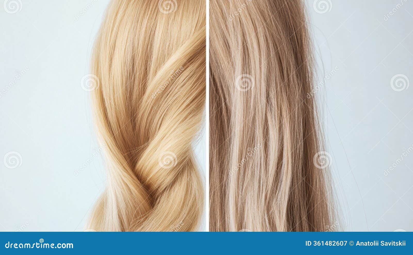 Comparison of Healthy Smooth Hair Strands and Brittle Damaged Hair ...