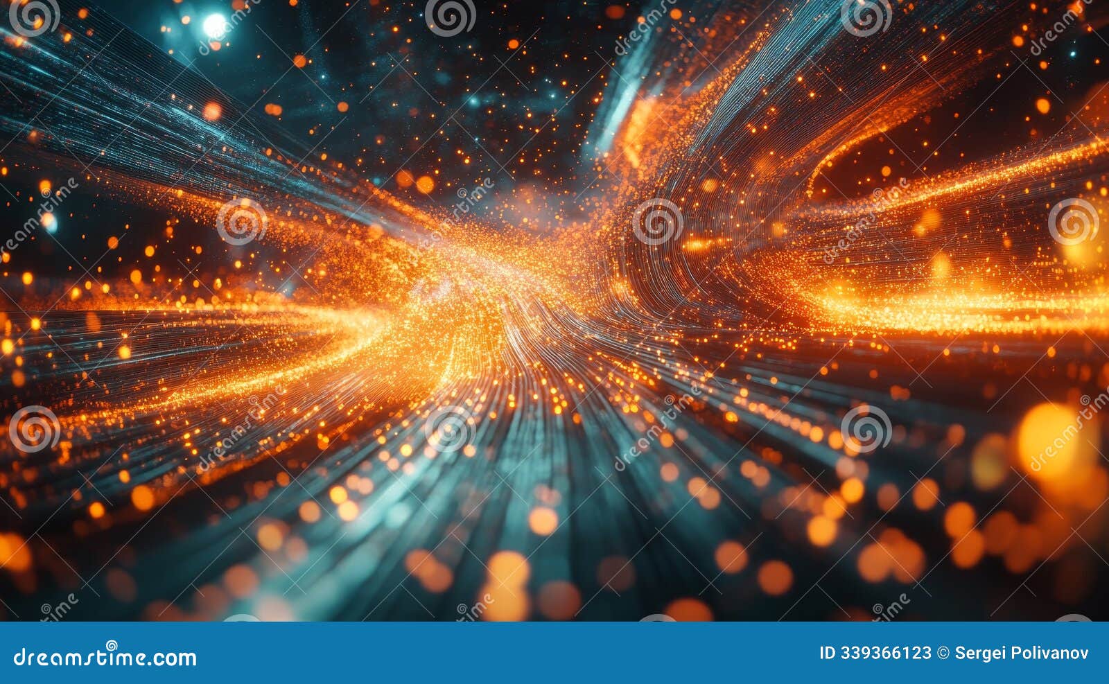 Visual Representation of a Software Update with Glowing Particles and ...