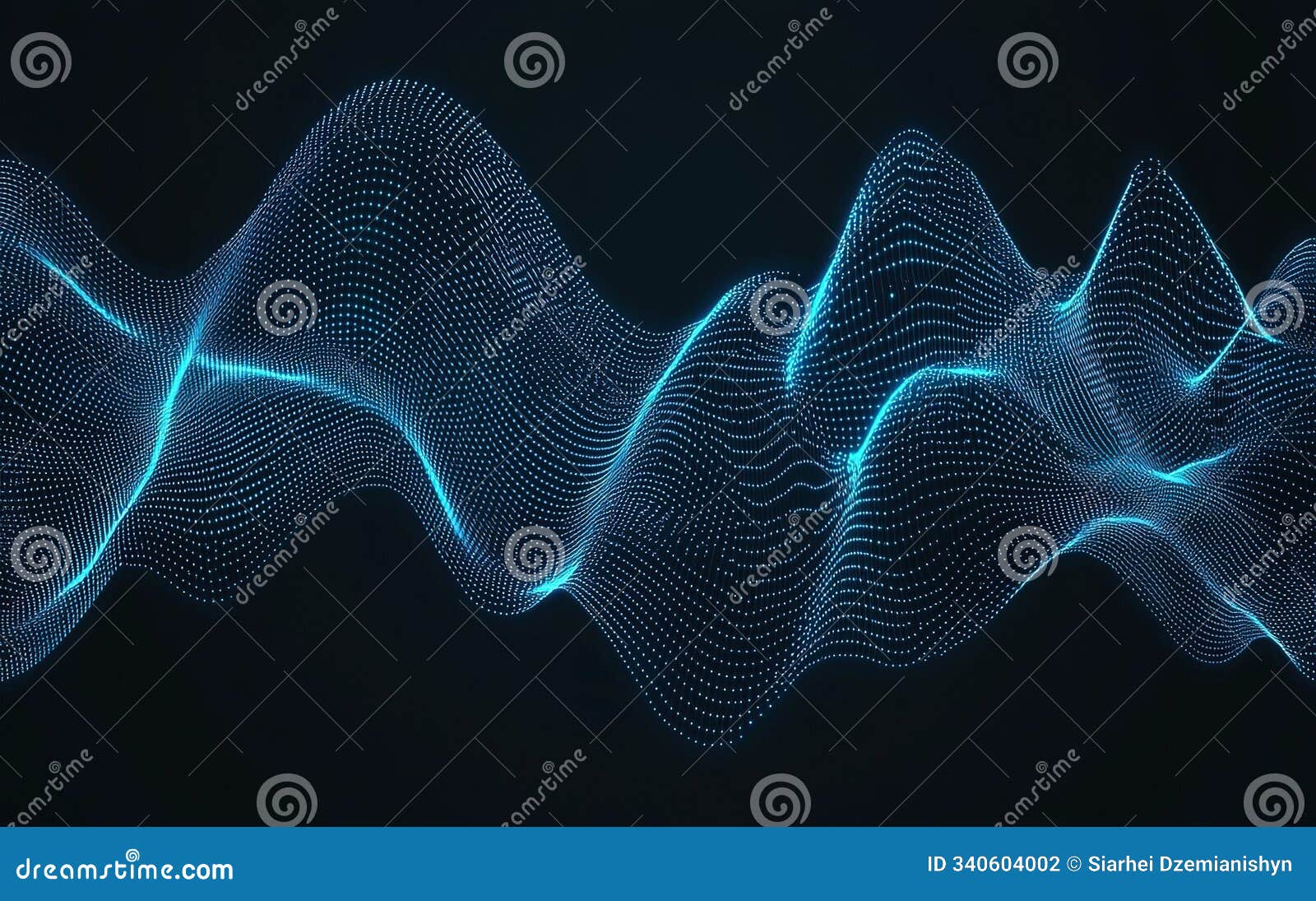 Visual Representation of Sound Waves Created by Digital Technology in a ...
