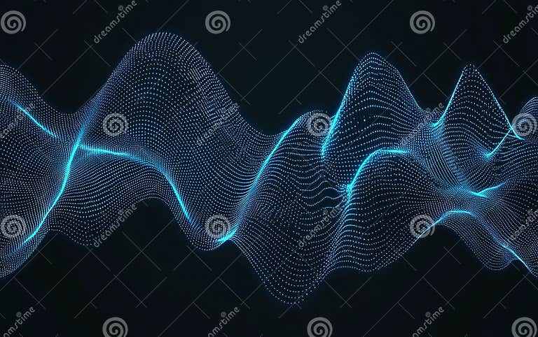Visual Representation of Sound Waves Created by Digital Technology in a ...