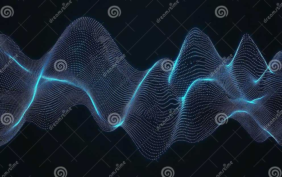 Visual Representation of Sound Waves Created by Digital Technology in a ...