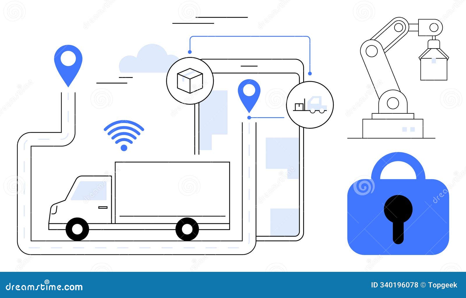 Visual Representation of Technology Integration in Modern Logistics and ...