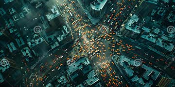 Visual Representation of Urban Traffic Flow and Congestion on a City Map. Concept Urban Traffic ...