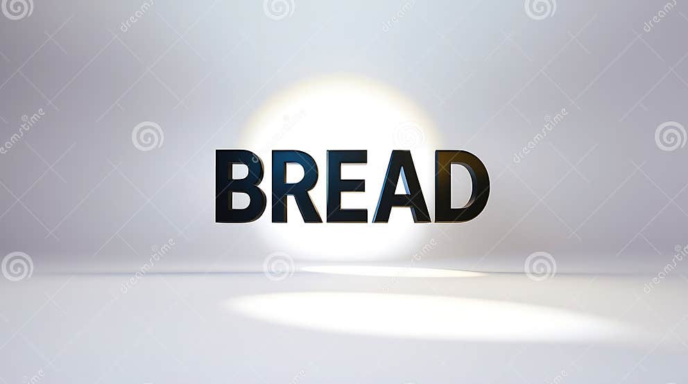Visual Representation of the Word Bread Against a Minimalistic Light ...