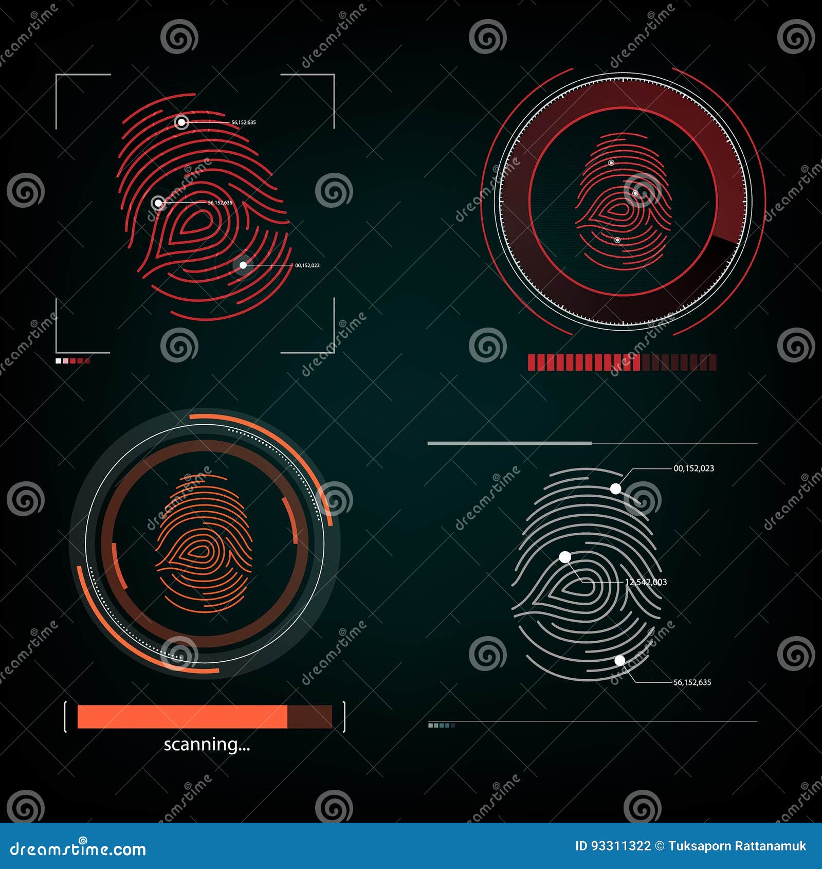 Visual Response Finger Print Stock Vector - Illustration of system ...
