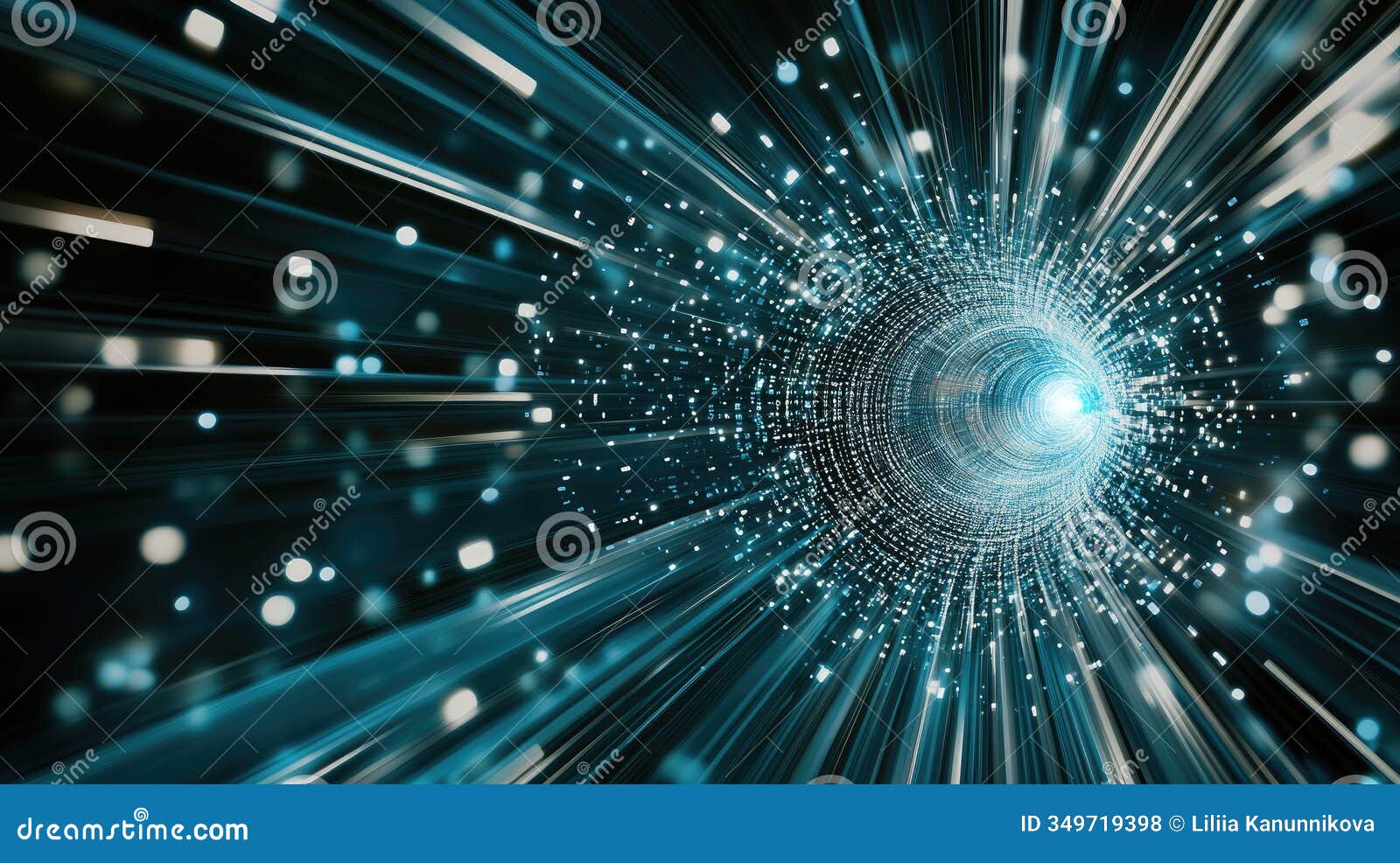 This Visual Showcases a Blue Glowing Planet Surrounded by Connecting ...